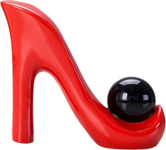 Cabilock Keramik Blumenvase Hoher Absatz Abstraktes Design Stabile Deko F&uuml;r Trockenblumen Tulpen Tischdekoration Wohnzimmer B&uuml;ro