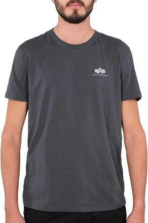 Alpha Industries Alpha Industries Herren Basic T Small Logo T-Shirt, Blickdicht, Greyblack, XXL