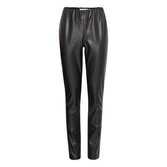 Ichi Leather Hosen - - Trousers - Damen - Schwarzk - L