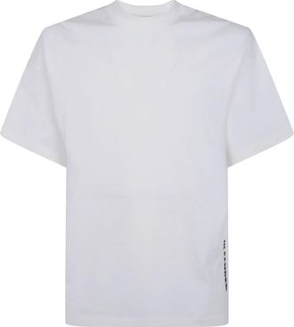 Jil Sander Homme, Tops, Blanc, Taille: L T-shirt imprim&eacute; &agrave; manches courtes et col rond