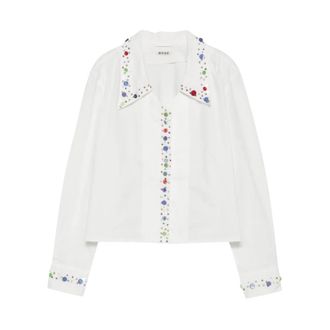 Bode Button Jar Bluse - - Blouses & Shirts - Damen - Wei&szlig; - M