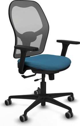 Piqueras y Crespo Stuhl mit R&uuml;ckenlehne aus Netzstoff mit 3D-Armen, h&ouml;henverstellbare Lendenwirbelst&uuml;tze, ausgestattet mit Syncro/Traslack und eingespritztem Schaum. Mi