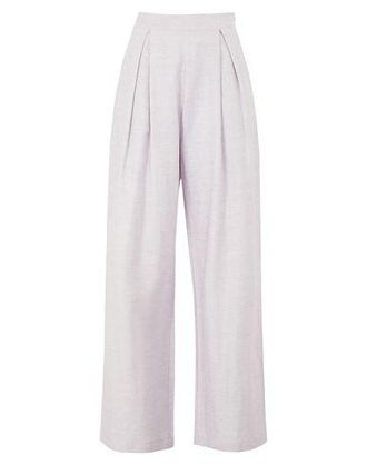 8 by YOOX COTTON-LINEN PLEATED WIDE-LEG PANTS