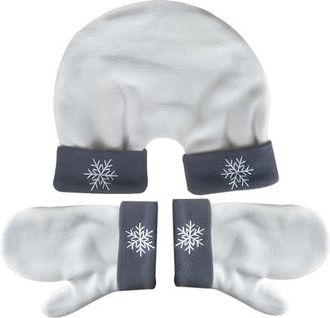 Generic Pour No&euml;l romantique avec flocons de neige | 3 couches dhiver pour No&euml;l offrent une chaleur et un confort parfaits, &eacute;pais pour homme et femme, blanc, 