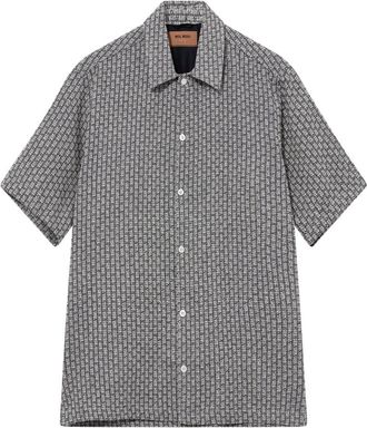 Mos Mosh Kurzarm-Strickhemd aus einem Baumwoll-Mix in