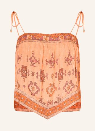 BA&SH Ba&Sh Cropped-Top Zeli Mit Glitzergarn orange