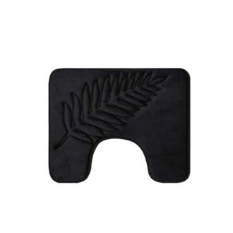 Generic 3-teilige Badezimmermatte aus Memory-Schaum, ultraweich und saugf&auml;hig, dick, waschbar, for Toilettenwannen-Set(Black 40x50cm)