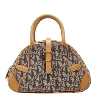 Dior Sac &agrave; main Pre-owned Trotter Double Saddle en toile et cuir - Femme - Pre-owned - Beige - Taille: ONE Size