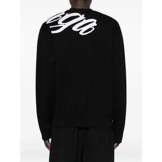 Balenciaga Mens Cardigan With Logo Lettering Black-White Cotton Cardigans Black/white Sweater