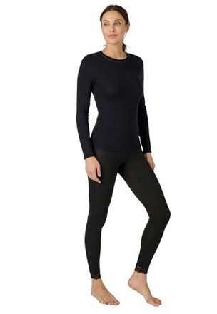 Damart T-Shirt Fine Côte Thermolactyl Sensitive, Col Rond Thermolactyl, Col Rond, Manche Longue