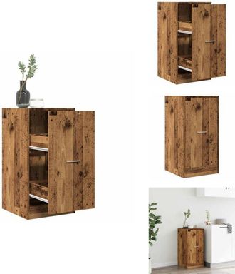 vidaXL Apothekerschrank Altholz-Optik 40x41x77,5 cm Holzwerkstoff - Apothekerschrank - Apothekerschr&auml;nke - Apothekerm&ouml;bel - Apotheker Sideboard