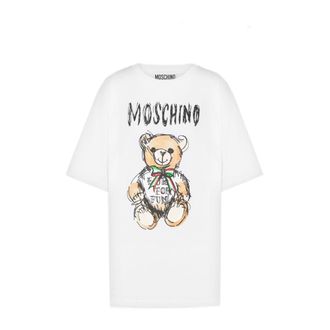 Moschino Homme, Tops, Blanc, Taille: L T-shirt blanc Teddy Bear