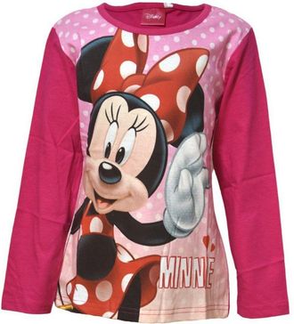 Disney Langarmshirt Minnie Maus Mädchen Shirt aus Baumwolle Gr. 92-116 cm