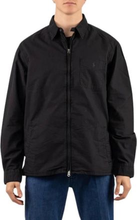 Ralph Lauren Homme, Vestes, Noir, Taille: XL Zip Pocket Shirt Jacket