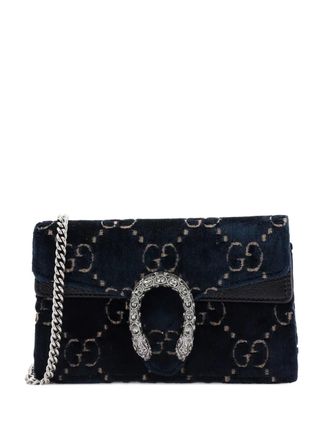 Gucci Dionysus Bag GG Velvet Super Mini crossbody bag - Bleu
