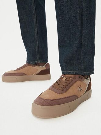 Calvin Klein Sneakers Prime Cupsole Laceup Nu-Su Croc HM0HM02450 Braun
