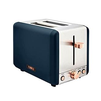 Tower Tower Cavaletto Toaster, 850 W, 2 St&uuml;ck, Edelstahl, Blau/Ros&eacute;gold, mehrfarbig, einzigartig
