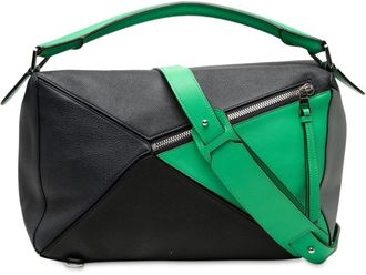 Loewe Hobo Bags - Large Multicolor Calfskin Puzzle Satchel - Gr. unisize - in Schwarz - f&uuml;r Damen