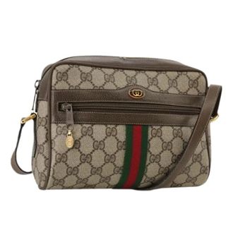 Gucci Sac bandouli&egrave;re en toile Pre-owned - Femme - Pre-owned - Beige - Taille: ONE Size