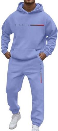 Generic 2026 - Chandail en molleton doubl&eacute; &agrave; col rond pour hommes, chandail en molleton avec imprim&eacute; lettres, manches longues, hauts chauds dhiver, violet, XX