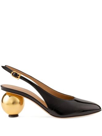 Ferragamo Pumps mit Kugelabsatz 55mm - Schwarz