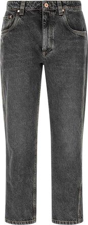 Brunello Cucinelli Straight Leg Jeans - Grau
