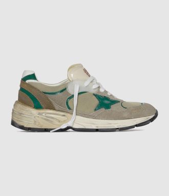 Golden Goose Baskets Homme Running Dad White/Taupe/Green
