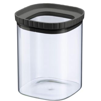 Westmark Glasdose mit Silikondeckel - Praktische Vorratsdose mit Deckel, ideal zur Aufbewahrung von Nudeln, Gewürzen, Tee, Süßigkeiten und vielem mehr, eckig, 