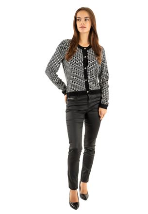 Morgan Weste, Schwarz/Off White, Small