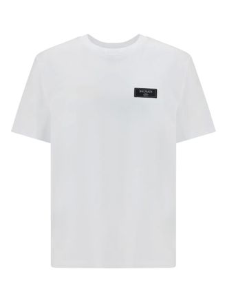 Balmain T-Shirt mit Logo-Etikett - Wei&szlig;