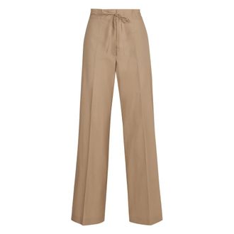 P.A.R.O.S.H. Baumwollhose mit elastischem Bund - - Trousers - Damen - Beige - XS