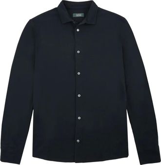 Zanone chemise boutonnée en piqué - Bleu