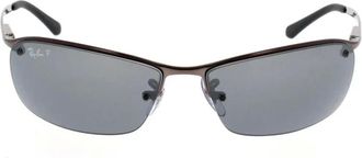Ray-Ban unisex, Accessoires, Noir, Taille: 63 MM Lunettes de soleil polarisées rectangulaires Rb3183 style