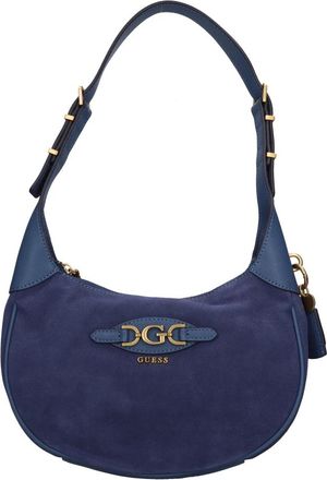 Guess Femme, Sacs, Bleu, Taille: ONE Size Malva Suede Shoulder Bag