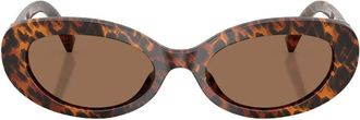 Dolce & Gabbana unisex, Accessoires, Brun, Taille: 53 MM Oval Lunettes de soleil
