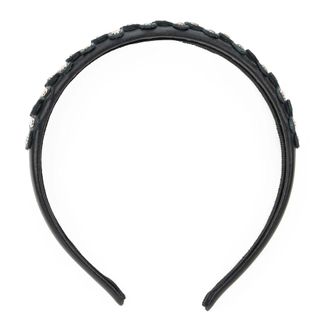 Red Valentino Femme, Accessoires, Noir, Taille: ONE Size Serre-t&ecirc;te &agrave; Fleurs Orn&eacute; de Clous