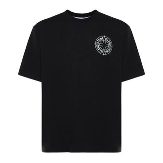 Stone Island Homme, Tops, Noir, Taille: 3XL Printed T-Shirt