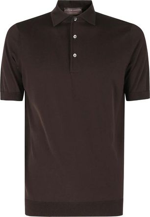 FILIPPO DE LAURENTIIS Homme, Tops, Brun, Taille: M Polo MC Collo Paramontura Cotone