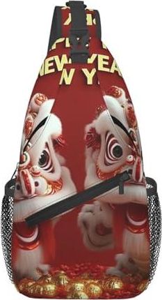 Generic Lion Dance With Koi Sac &agrave; bandouli&egrave;re de voyage pour homme Sac &agrave; dos de randonn&eacute;e