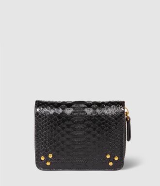 Jerome Dreyfuss Porte-monnaie Andr&eacute; Python Noir