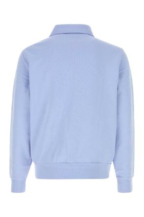 Polo Ralph Lauren Mens Powder Blue Cotton Polo Shirt Pebbleblue Exterior: Felpe Sweater