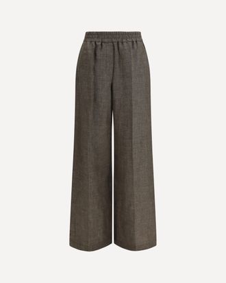 Brunello Cucinelli High-rise Linen Pants Female 46