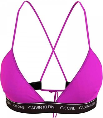 Calvin Klein Damen Triangle-rp Bikini, Helio Hue, XS
