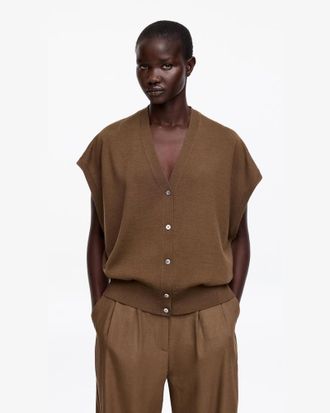 Arket Weste Aus Merinowolle -Braun