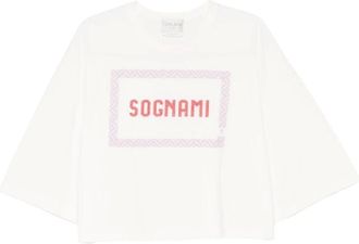 Forte_Forte Femme, Tops, Blanc, Taille: 32 FR T-Shirt &agrave; Manches Courtes et Col Rond avec D&eacute;tails Brod&eacute;s