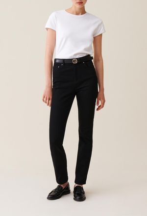 Claudie Pierlot Jean slim noir taille mi-haute
