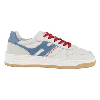 Hogan Homme, Chaussures, Multicolore, Taille: 41 EU Baskets blancs en cuir et daim