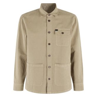 Fay Sandfarbenes Canvas-Hemd mit Klassischem Kragen - - Jackets - Herren - Beige - XL