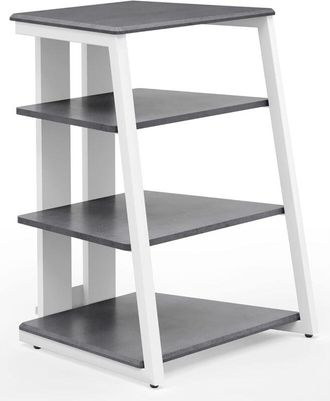 Fitueyes Fitueyes - Design HiFi Rack aus Holz und Stahl, tv Rack mit verstellbaren Ablagen & Kabelmanagement, HiFi Regal f¨¹r DVD-Player Stereoanlagen