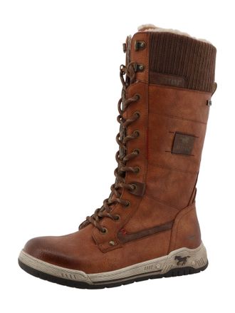 Mustang Jeans Damen Stiefel mit Cordeinstieg 15M0092006, Gr&ouml;&szlig;e:42 EU, Farbe:Braun